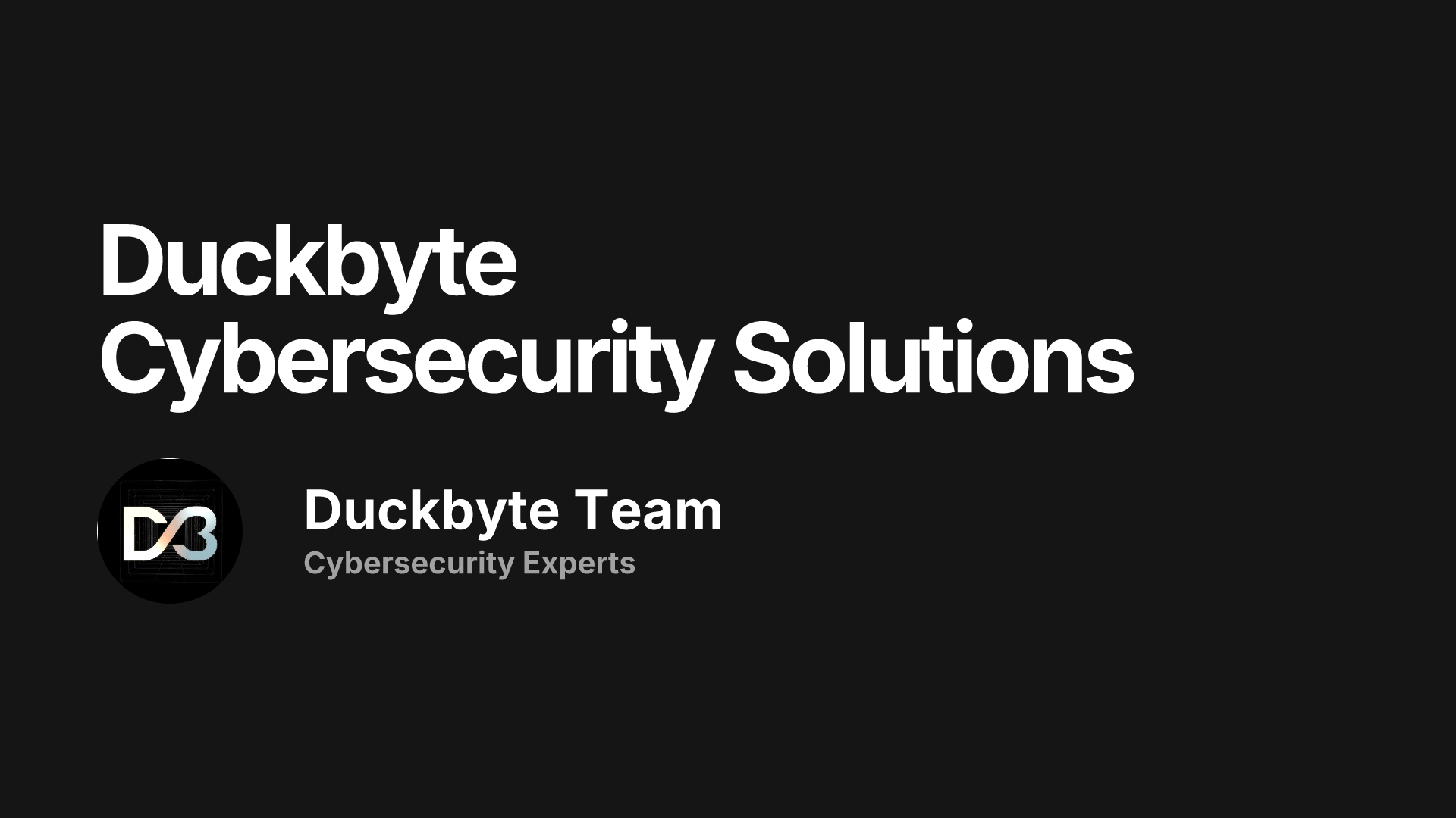 Duckbyte Cybersecurity Solutions